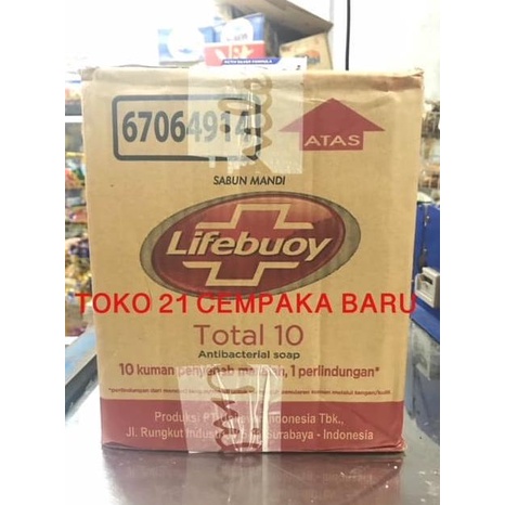 Jual LIFEBUOY TOTAL 10 SABUN BATANG 1 KARTON isi 144 PCS | Lifebouy ...