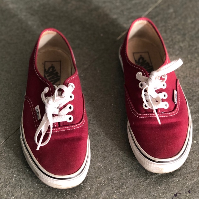 Jual Vans Authentic Maroon Original | Shopee Indonesia