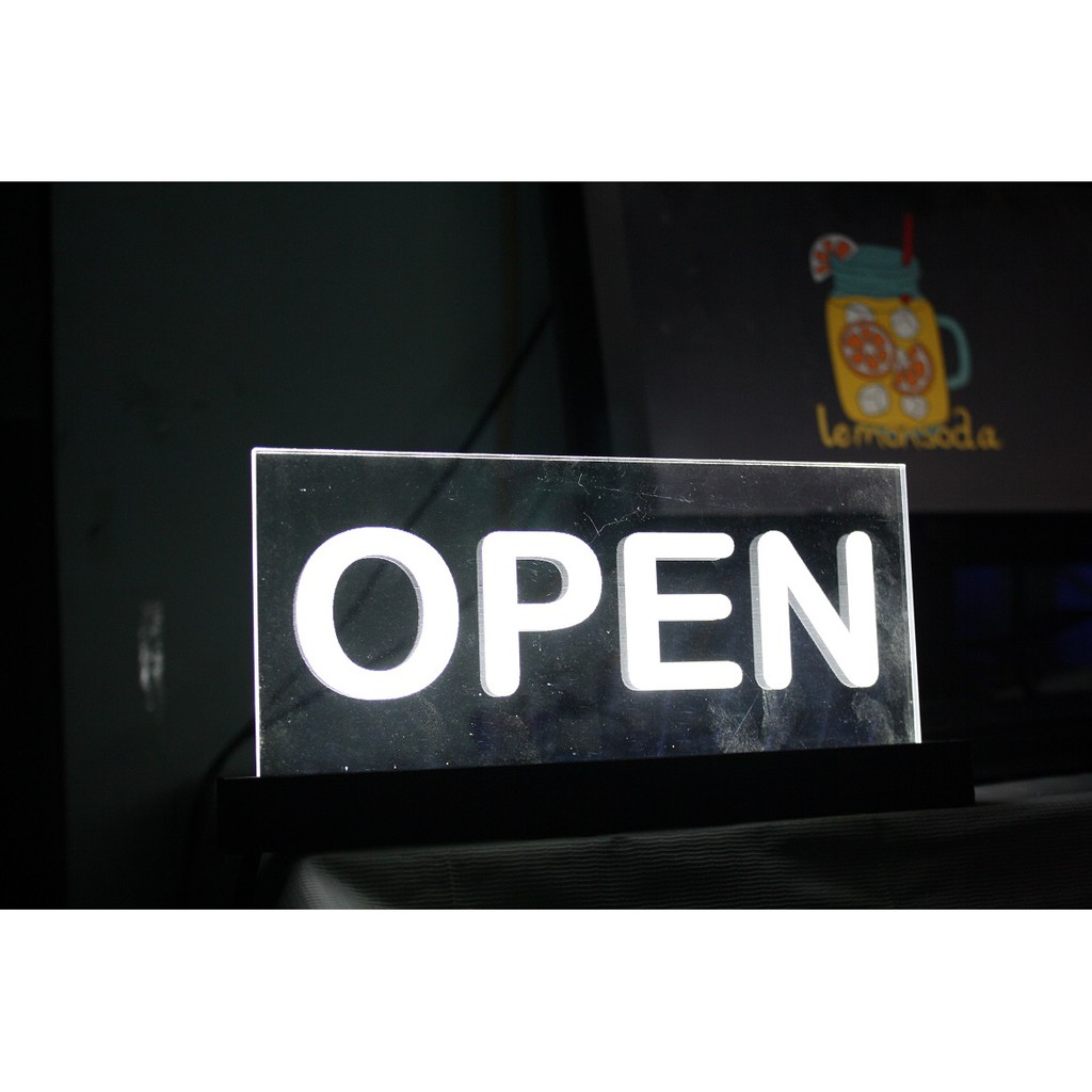 Jual Lampu Akrilik OPEN 20 x 10cm - Tulisan OPEN LED Akrilik - Sign ...