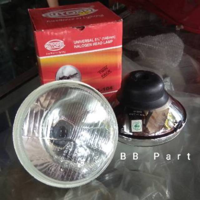 Jual Reflektor 7 & 5 inch lampu depan mobil bulat H4 Bisa untuk Tiger ...