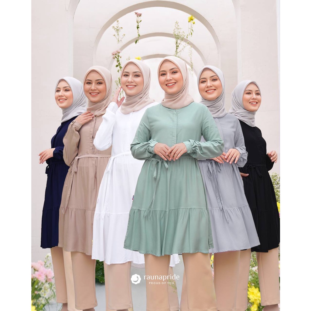Jual Baju Atasan Tunic Wanita Dewasa / Rauna RTC-24 / Fashion Muslim ...