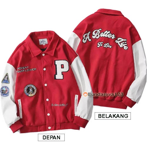 Jual Jaket Baseball Varsity Full Bordir / Jaket Varsity Baseball Pria ...