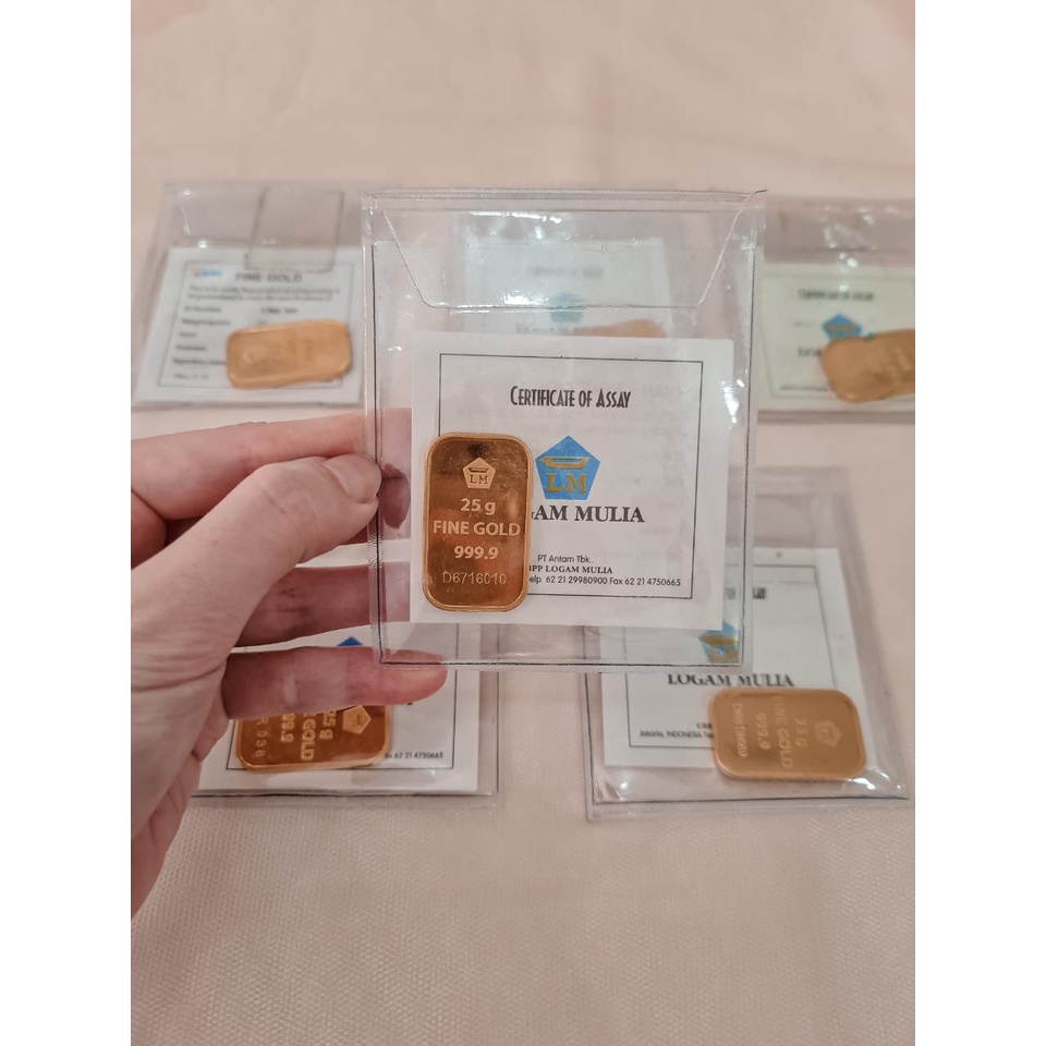 Jual 25 GRAM LM LOGAM MULIA EMAS ANTAM RETRO CLASSIC KLASIK SERTIFIKAT ...