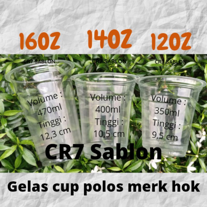 Jual gelas plastik cup polos 1 slop isi 50pcs | Shopee Indonesia