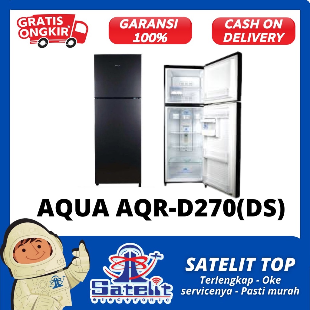 Jual KULKAS / REFRIGERATOR / LEMARI ES AQUA AQR-D270 (DS) | Shopee Indonesia