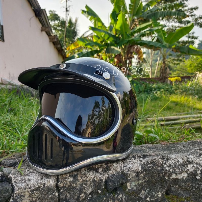 Jual HELM CAKIL M3O SIMPSON M50 FULL FACE RETRO KLASIK | Shopee Indonesia