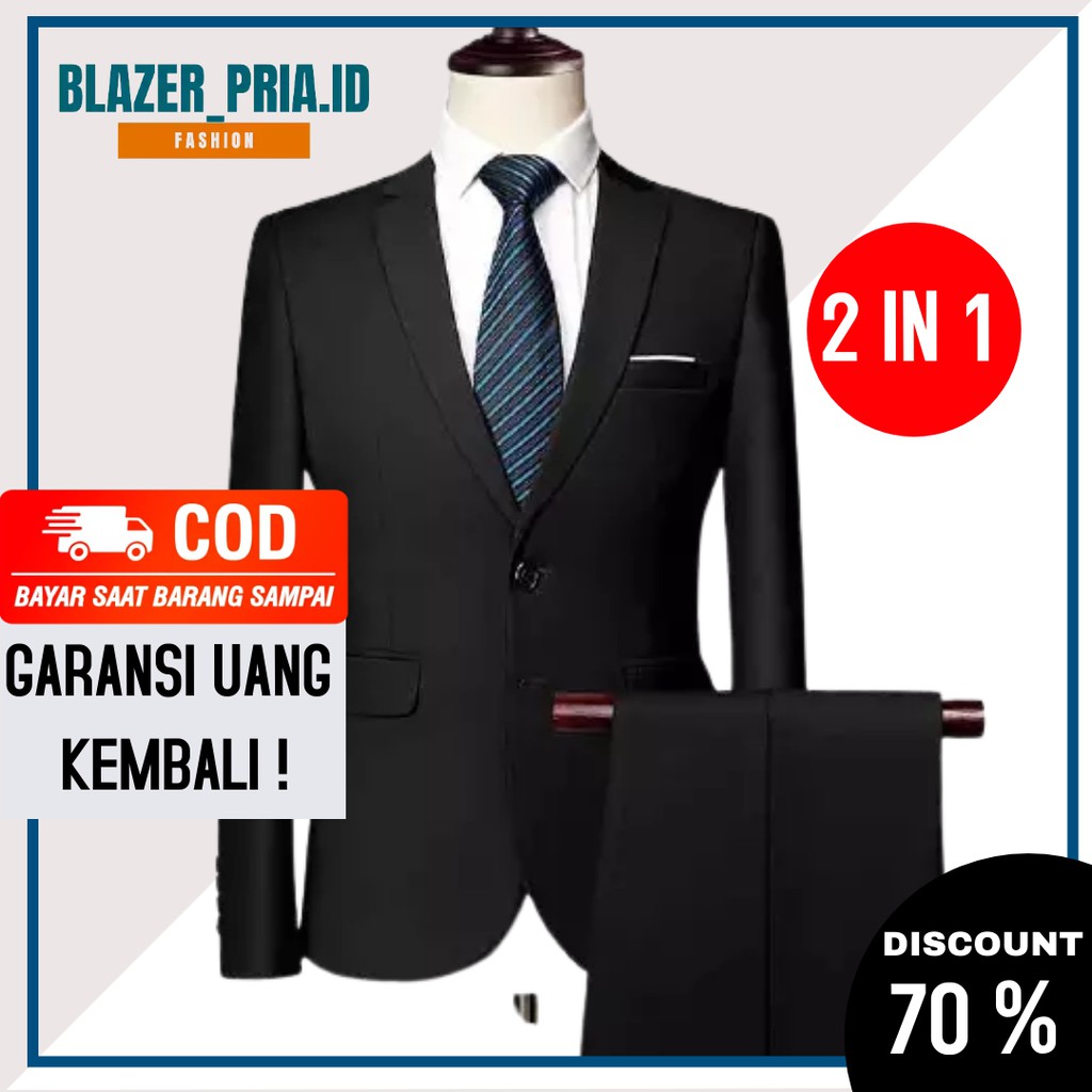 Jual SETELAN JAS PRIA 2IN1 BLAZER PRIA JAS FORMAL PRIA | Shopee Indonesia