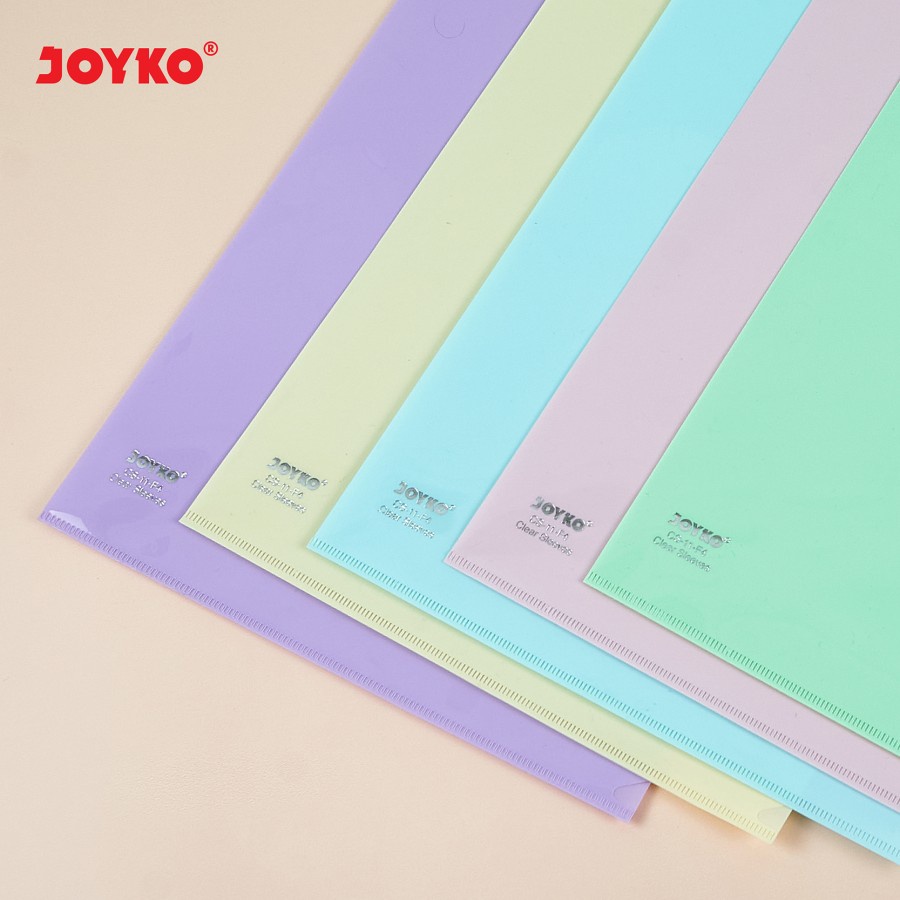 Jual CLEAR SLEEVES JOYKO CS-11F4 | MAP L WARNA PASTEL | MAP PLASTIK ...