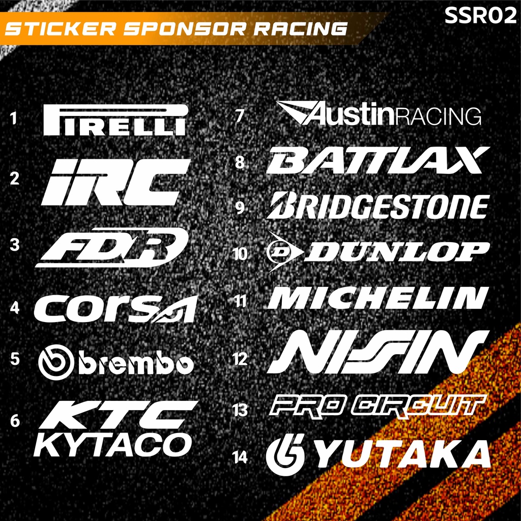 Jual Sticker cutting / Stiker Sponsor Balap / Racing / Motogp ...