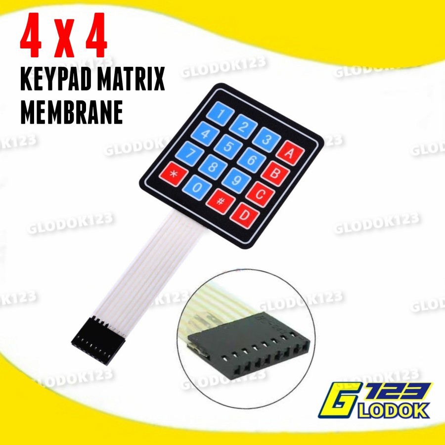 Jual Keypad Membran 4x4 Matrix Arduino 4 x 4 Input Key Pad Membrane ...