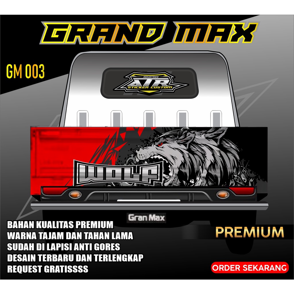 Jual DECAL STICKER PINTU BELAKANG semua jenis pick up GRAND MAX Desain ...