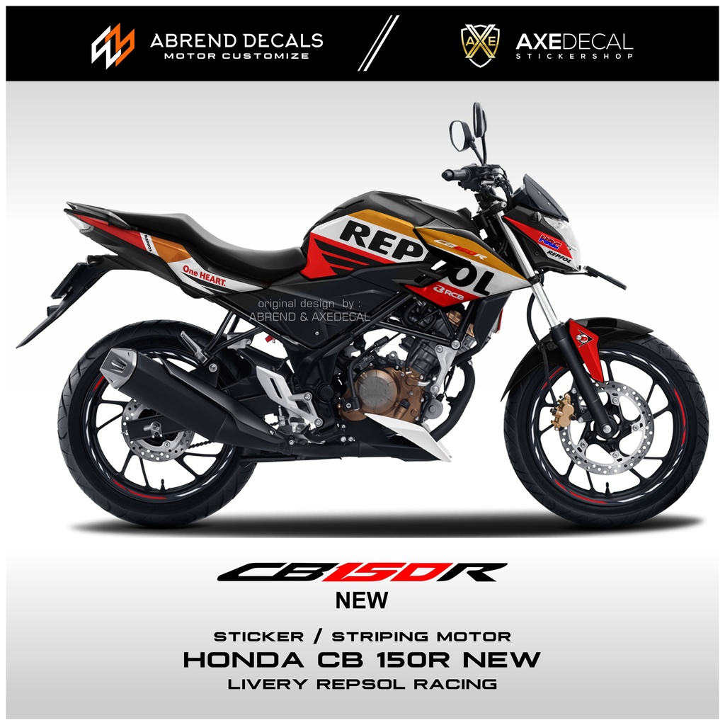 Jual DECAL STRIPING CB 150R NEW REPSOL / STIKER MOTOR HONDA CB 150R ...
