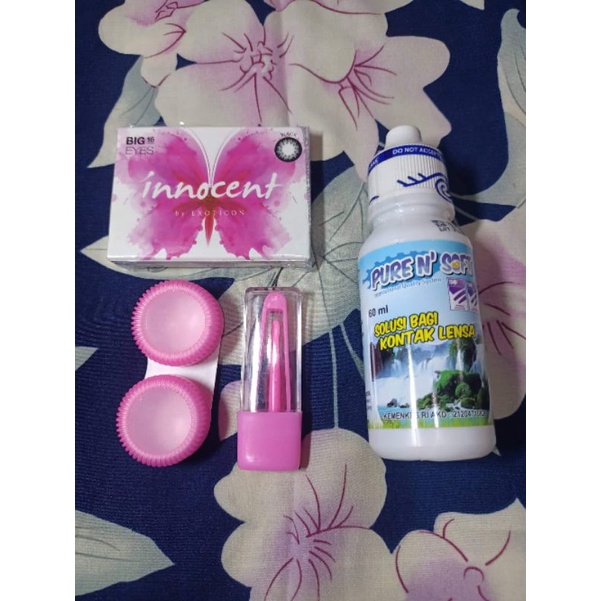 Jual COD Paket Softlens X2 Innocent Dia 16 + Air Softlens Pure n Soft ...