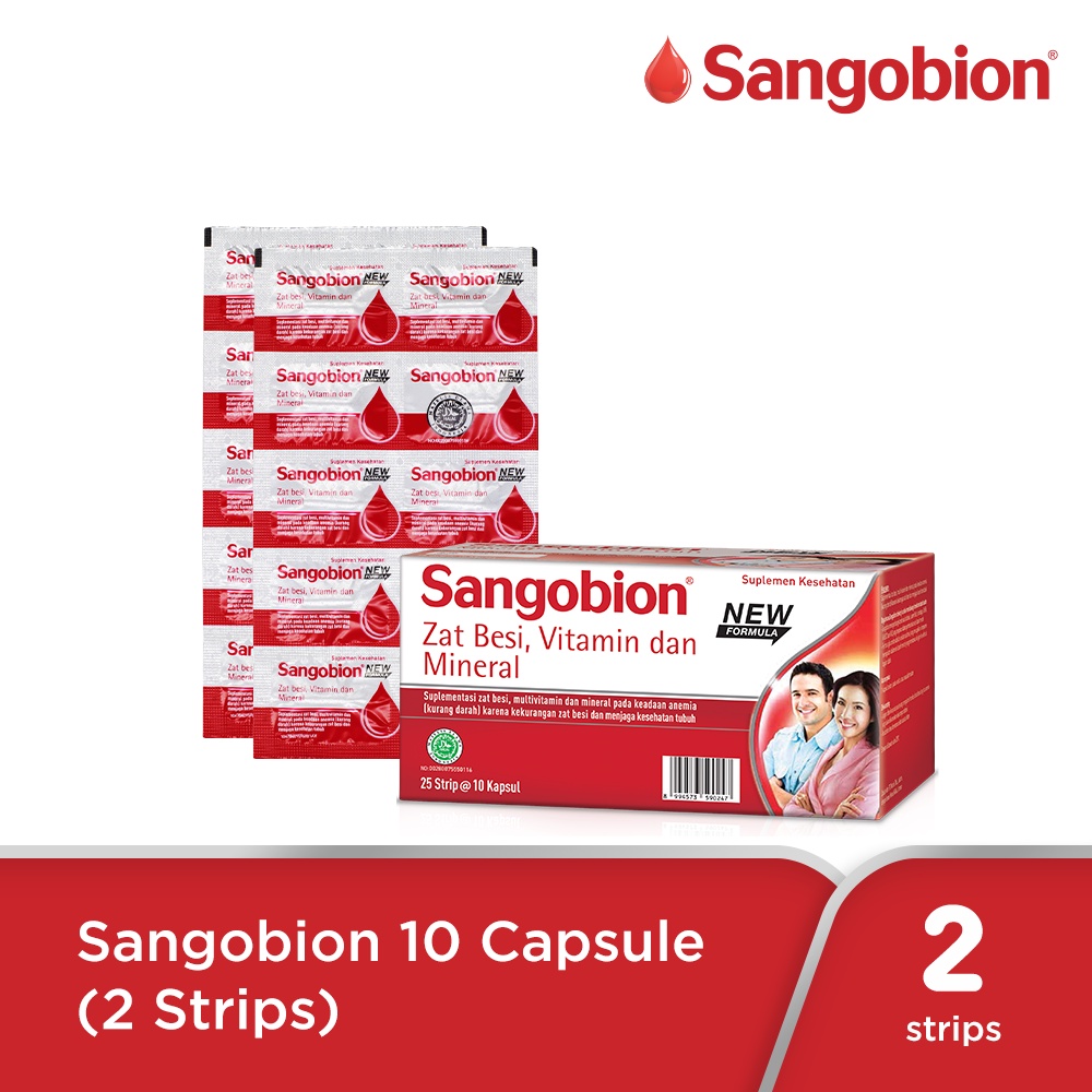 Jual Sangobion 10 Capsul (2 strips) Vitamin dan Suplemen Zat Besi ...