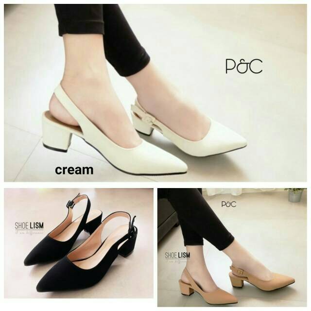 Jual HEELS CEWEK VINTAGE MURAH HEEL KERJA KANTOR FORMAL HAK PENDEK ...