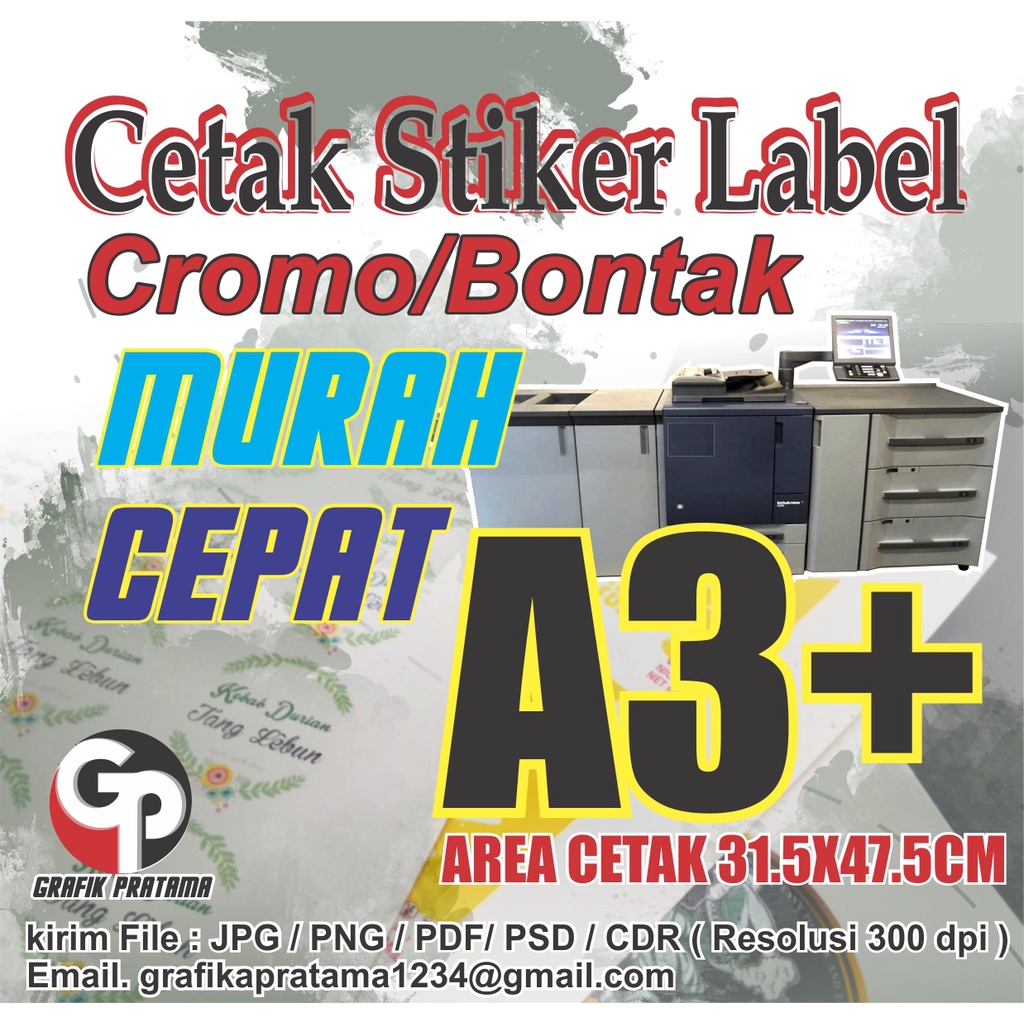 Jual CETAK STIKER CROMO A3+ STIKER LABEL - STIKER KEMASAN ...