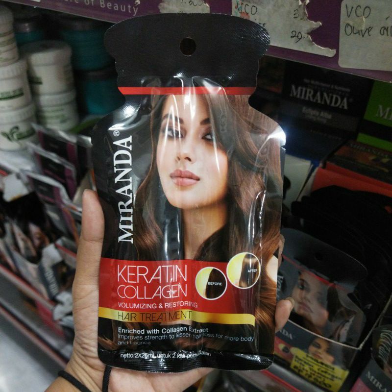 Jual Miranda Keratin Collagen Hair Treatment (2×25ml) | Shopee Indonesia