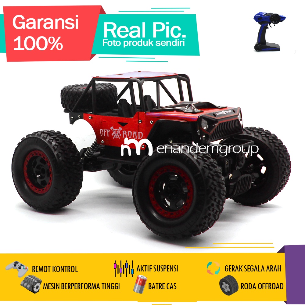 Jual Mainan Mobil Remot Kontrol RC Rock Climbing Offroad Body Besi (Besar) | Shopee Indonesia