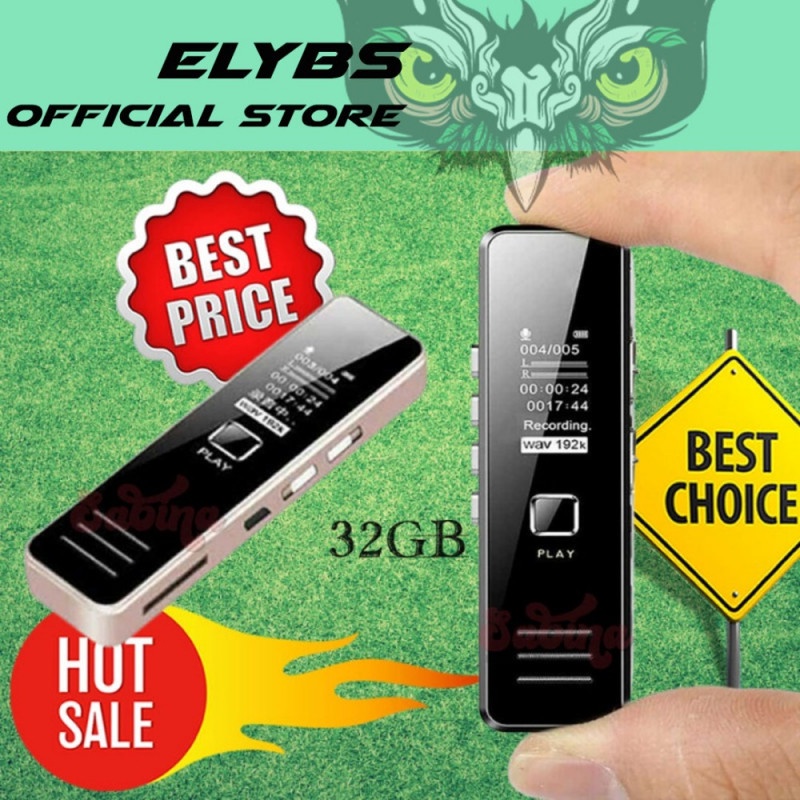 Jual Perekam Suara Digital Audio Mini Voice Recorder 32GB USB OLED ...