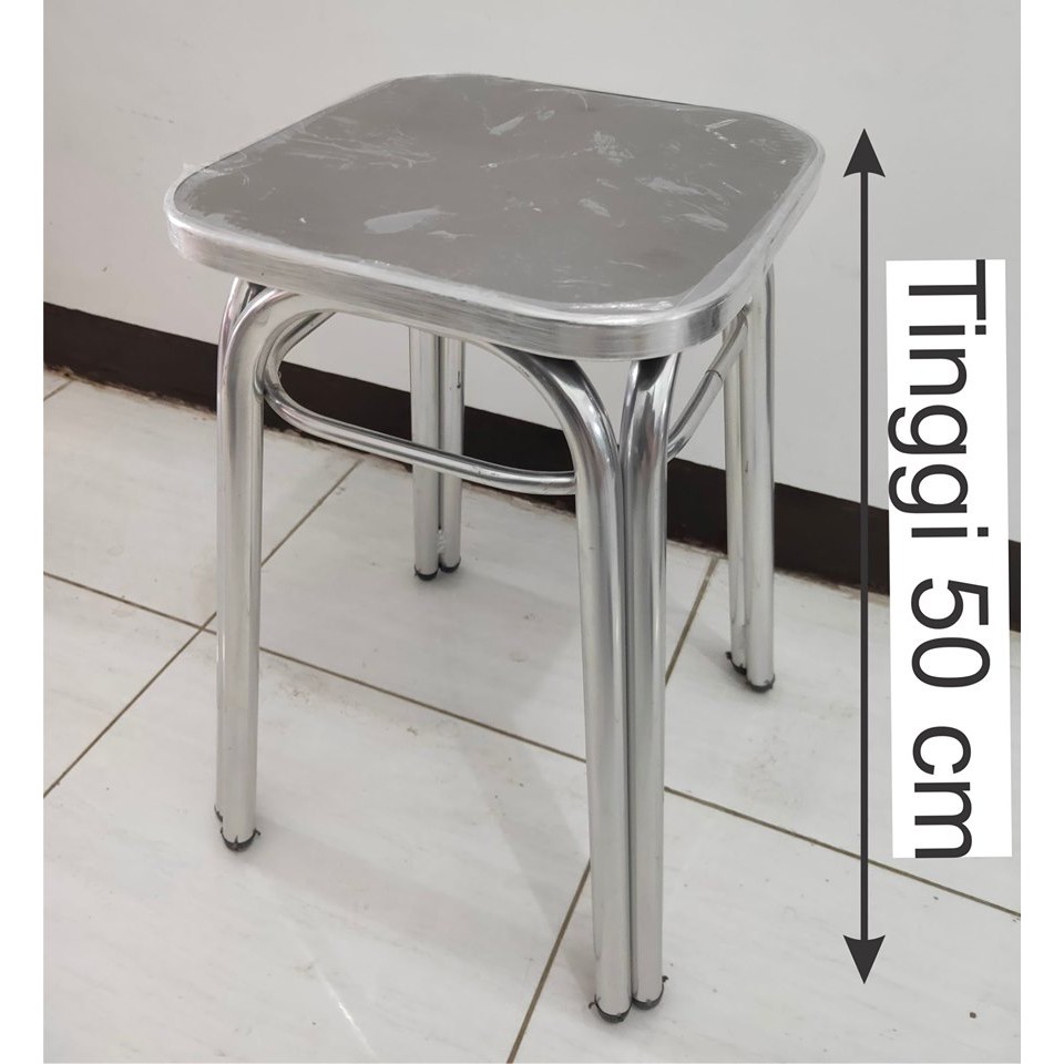 Jual Kursi Baso Aluminium Kuat Anti Karat Tinggi 50 cm | Shopee Indonesia