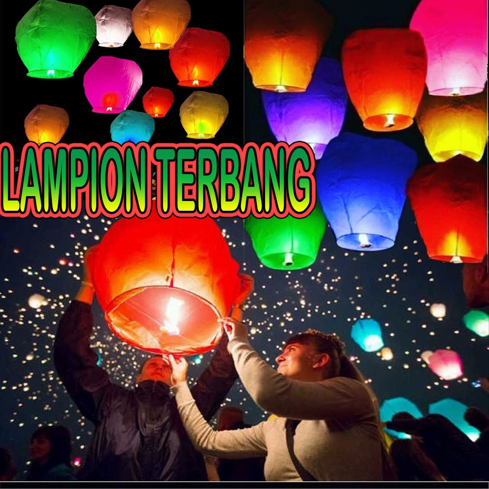 Jual Lampion Terbang /Lentera Terbang / Flying Sky Lanterns Lentera ...