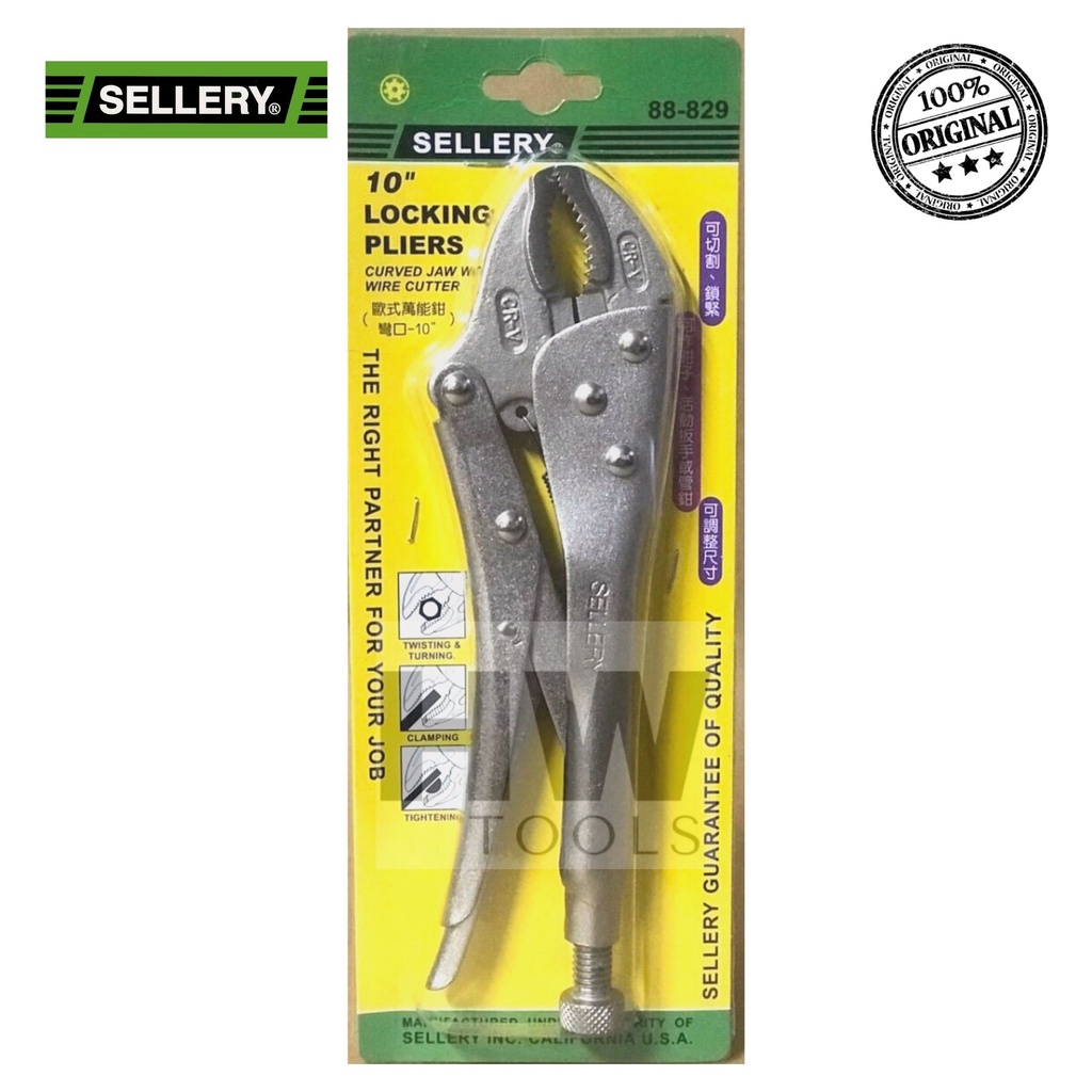 Jual LOCKING PLIERS 10" TANG BUAYA 10 INCH TANG BAIS SELLERY 88-829 ...