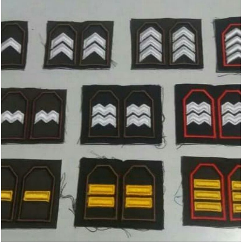 Jual Bet 3D Pangkat Kerah Baju PDH PDL Polisi / Polri bordir Timbul ...