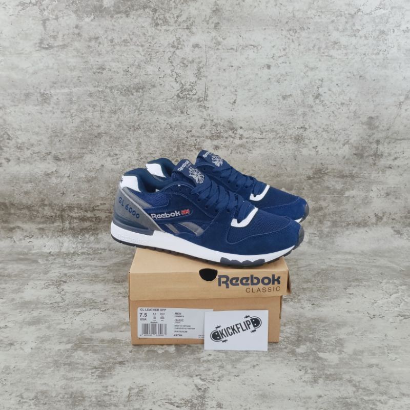 Jual Sepatu Reebok Classic Leather GL 6000 Navy/White | Shopee Indonesia