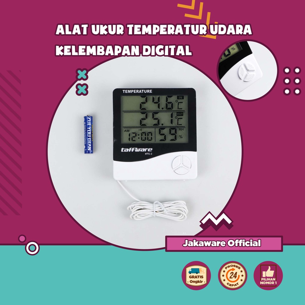 Jual ALAT UKUR TEMPERATUR UDARA KELEMBAPAN DIGITAL TEMPERATURE HUMIDITY ...