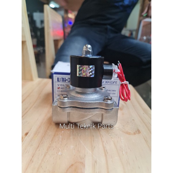 Jual Uni-D Solenoid Valve Stainless 304 Drat 1/2" inch UWS 15 Normal Close 220v / 24 DC | Shopee ...