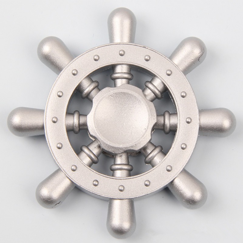 Jual Premium Fidget Spinner Ship Wheel Captain Rudder Silver Pirate ...