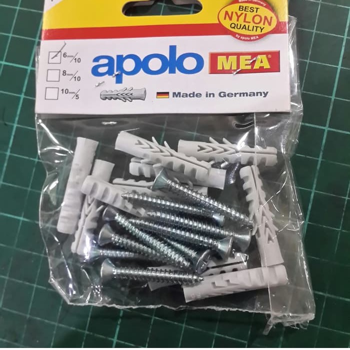 Jual Fischer + Baut S 6 mm APOLO Germany (10 set) | Shopee Indonesia