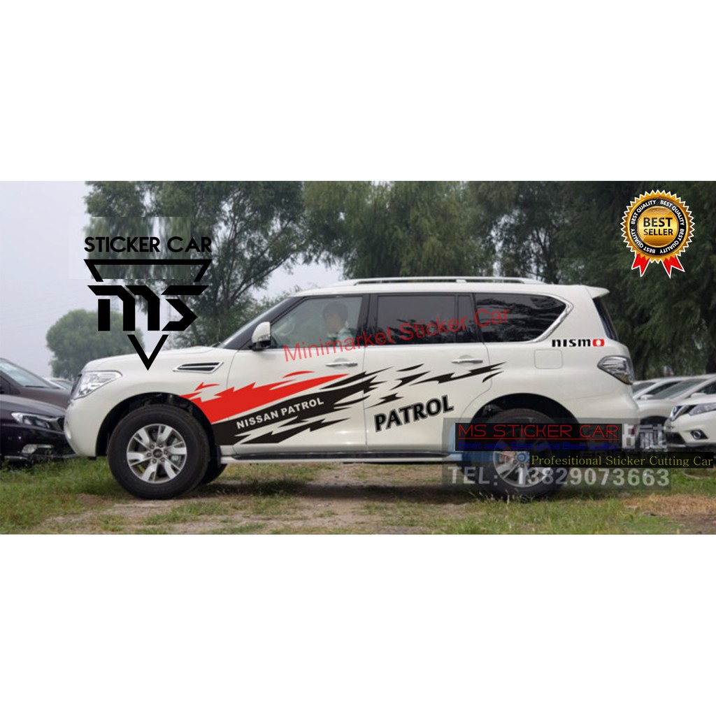 Jual STICKER MOBIL NISSAN PATROL CAR STICKER NISSAN PATROL SIDE BODY ...