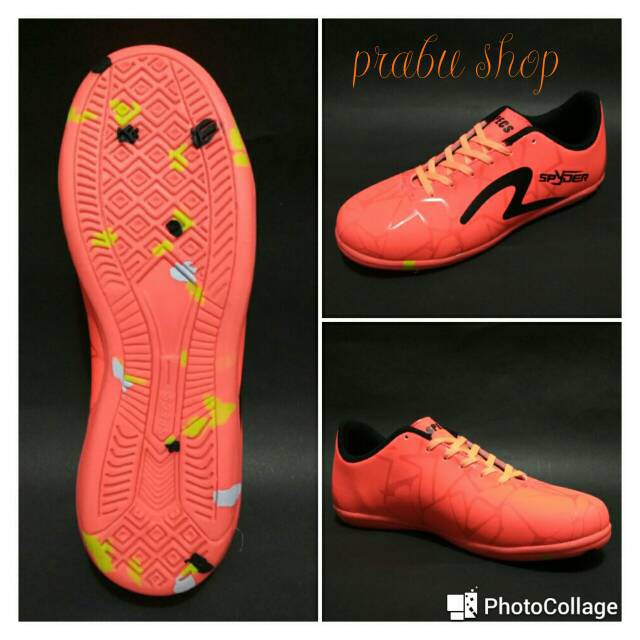 Jual ( PAKET KOMPLIT ) Sepatu futsal spec spyder ( bonus tas kaoskaki ...