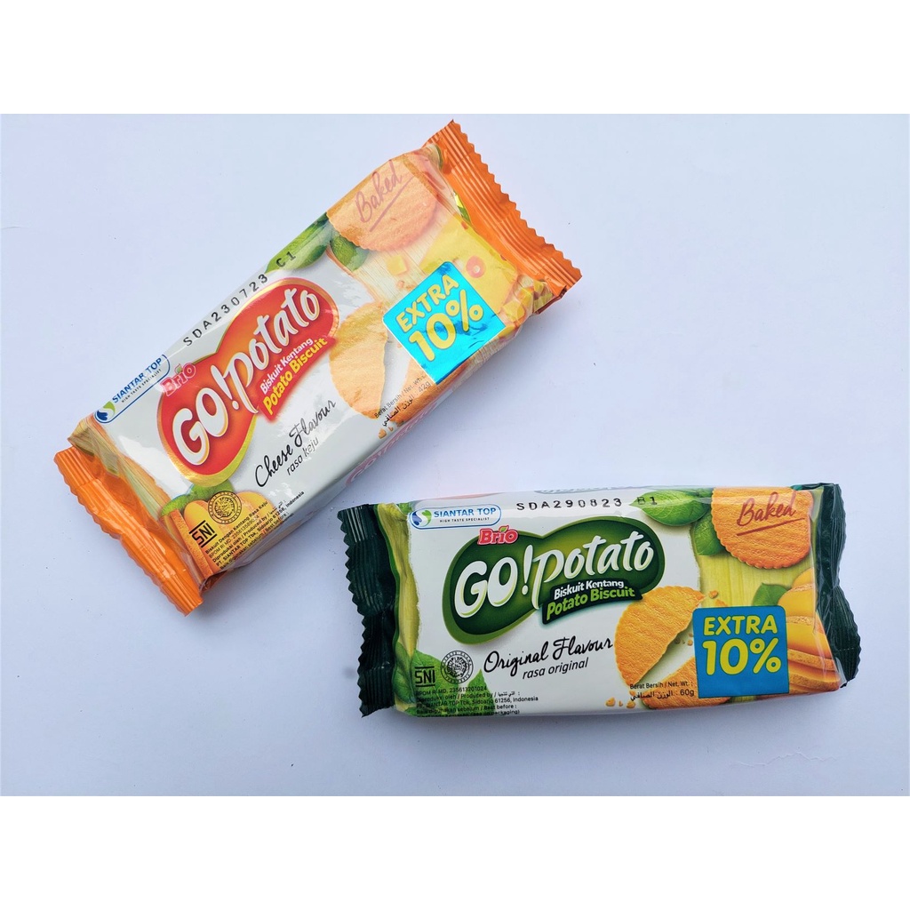 Jual Go Potato Biskuit Kentang Rasa Original 60gr / Go Potato Biskuit ...