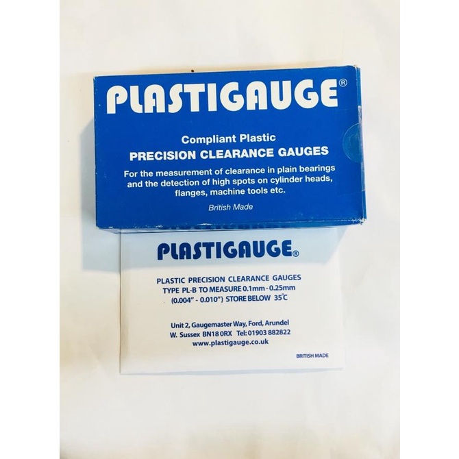 Jual Plasti Gauge Plastigauge Plastic Gauge Biru 0.1-0.25mm British ...