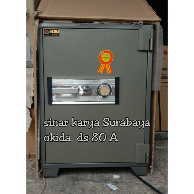 Jual Brankas okida Ds 80A a LN tempat simpan uang tahan api safety box | Shopee Indonesia