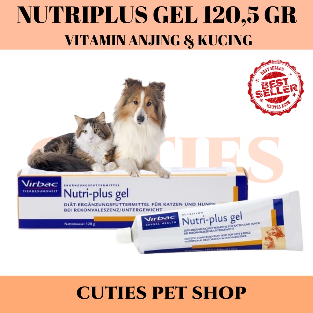 Jual NUTRIGEL PLUS 120,5 GRAM VITAMIN ANJING KUCING / SUPLEMEN NUTRI ...
