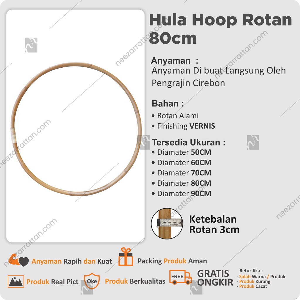 Jual Hula Hoop Olahraga Yoga / hulahoop / hulahop / holahop Rotan 80 cm | Shopee Indonesia