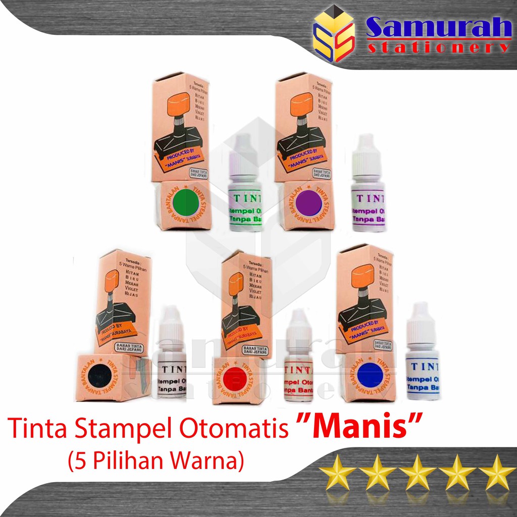 Jual Isi ulang Tinta Cap Stampel Otomatis Manis / Refill Stamp Ink ...