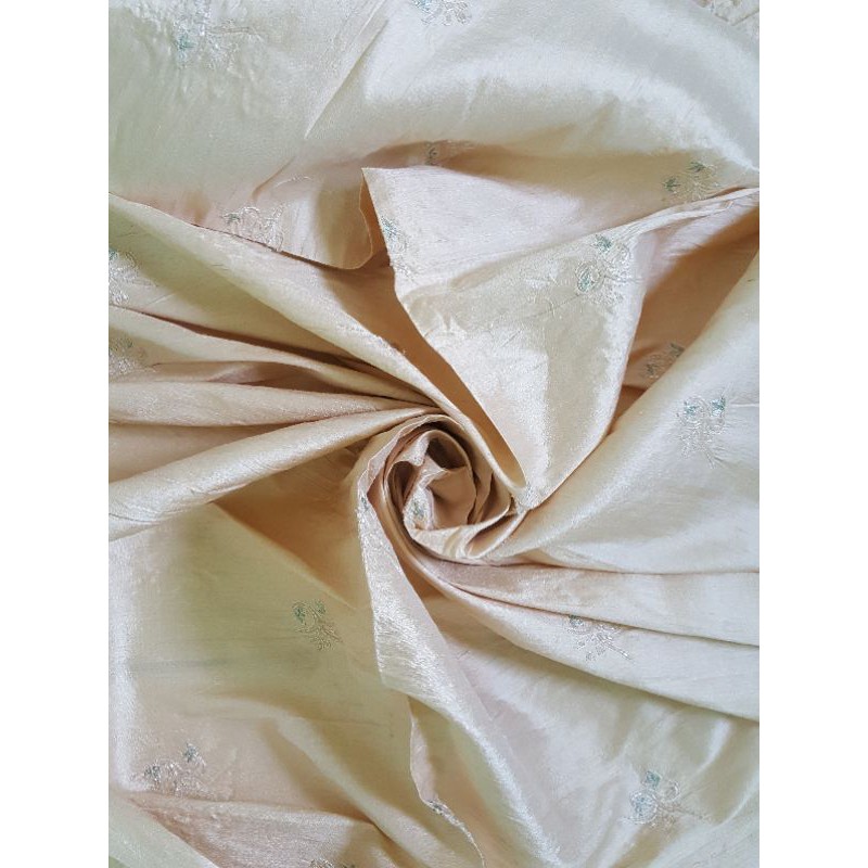 Jual kain sutra asli pure raw silk fabric bordir payet | Shopee Indonesia