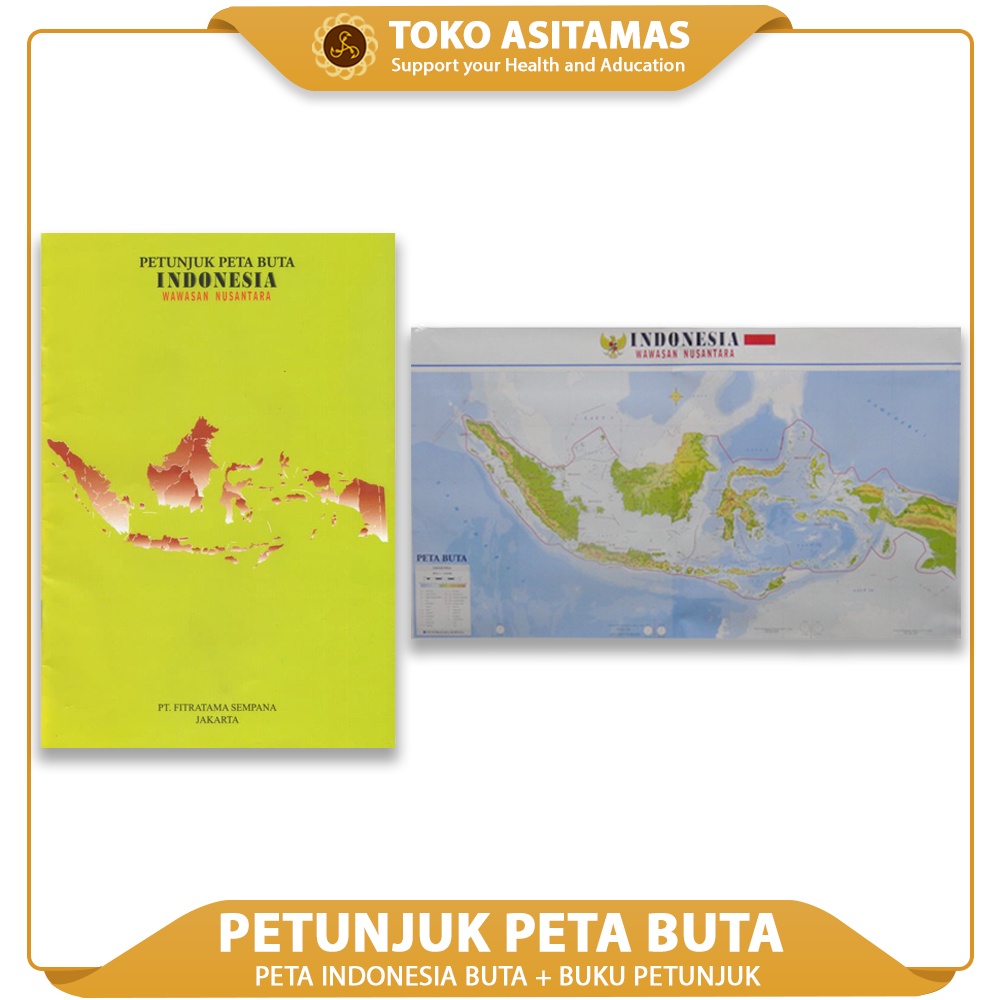 Jual Peta Indonesia Buta + Buku Petunjuk | Shopee Indonesia