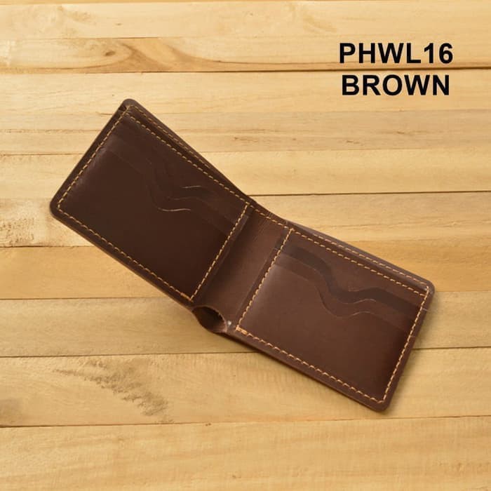 Jual CUSTOM NAMA/LOGO dompet pria kulit sapi asli - bifold wallet ...