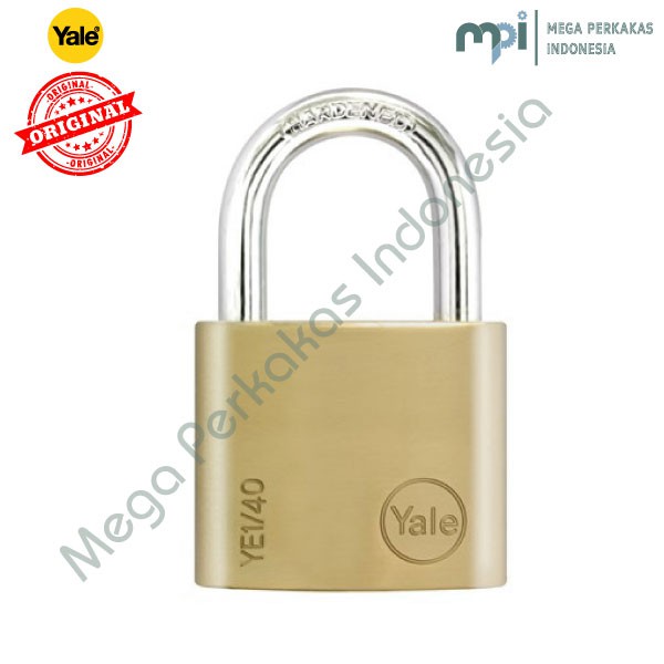 Jual GEMBOK PADLOCK YALE YE1 40 122 Brass Padlock Essential Series ...