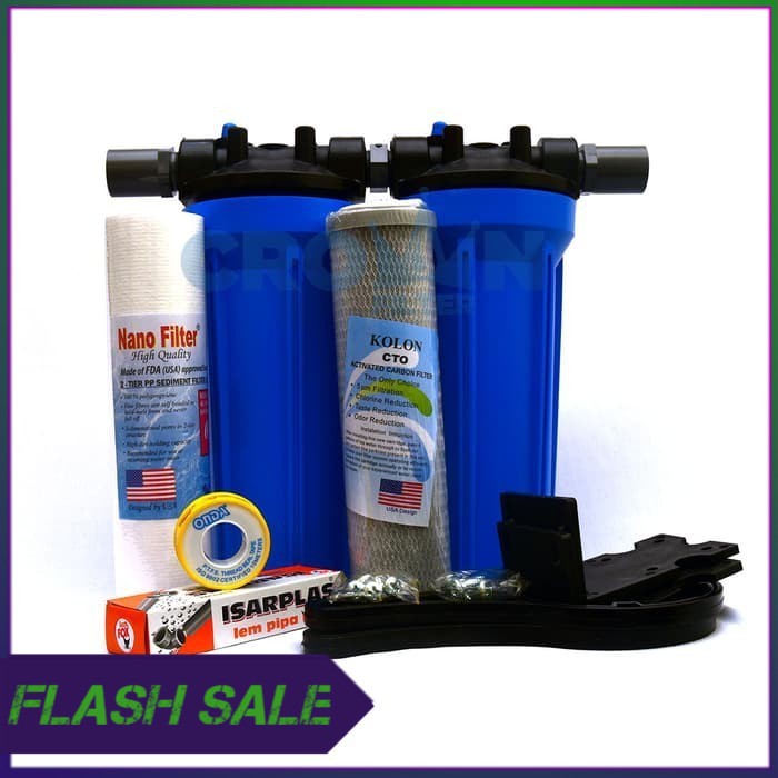 Jual Paket EKO 2 BIRU Saringan Filter Air Siap Pakai 2 Housing | Shopee ...