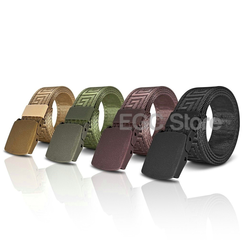 Jual Ikat Pinggang Pria Tactical Kanvas / Sabuk Pria Anti Metal Detector- DSN-041 | Shopee Indonesia