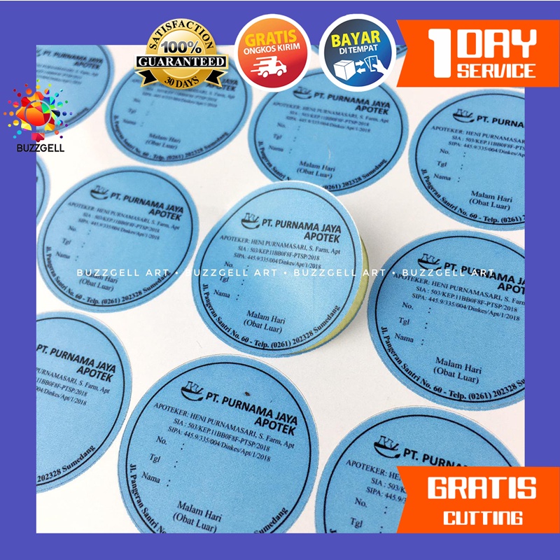 Jual SBC 9-15 Cetak Stiker Logo Custom Sticker Label Olshop Cutting ...