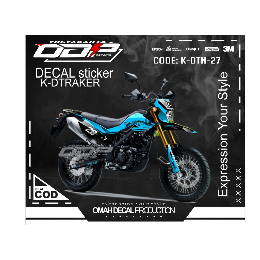 Jual stiker decal dtracker full body dekal striping kawasaki sticker ...