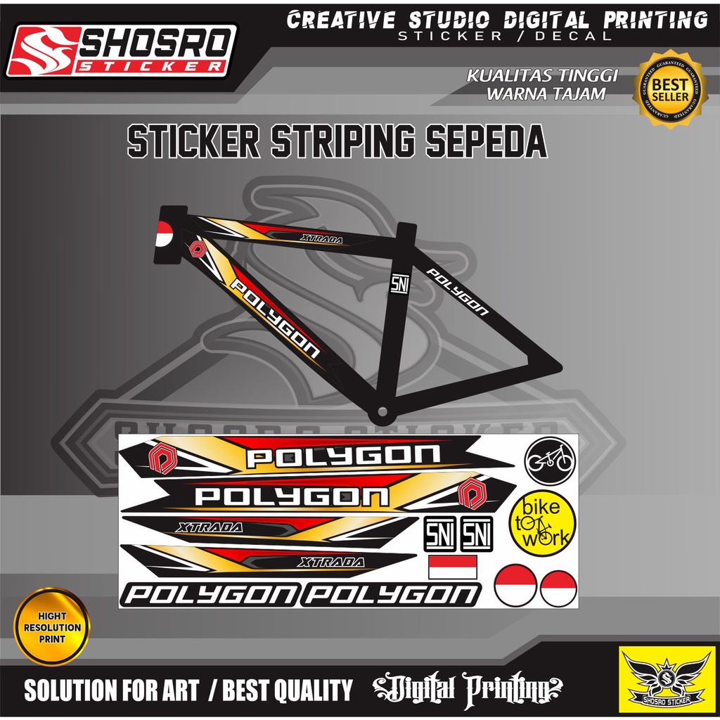 Jual STRIPING SEPEDA VARIASI / STIKER ALL BIKE MOTIF POLET / TEMPELAN ...
