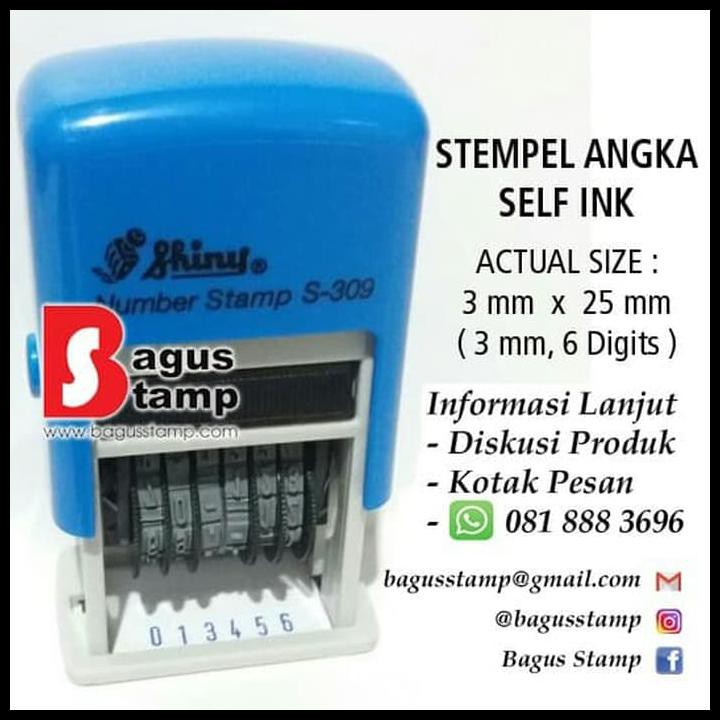 Jual Produk Terbaik Stempel Angka Shiny S-309 (Stempel 6 Angka / Digit ...